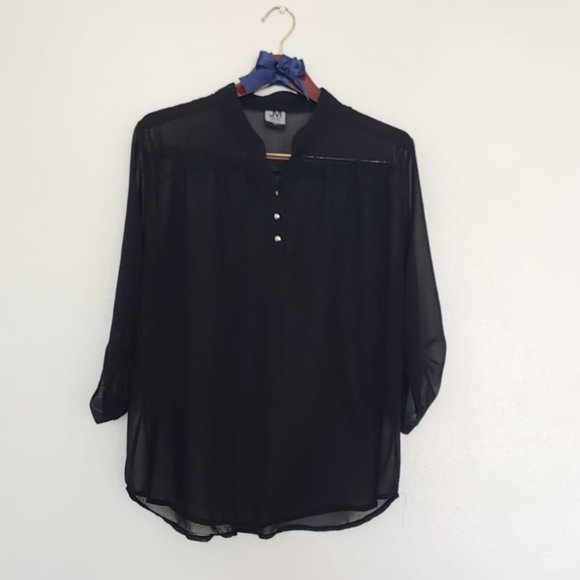 jonathan martin | Tops | Jonathan Martin Collection Sheer Top Black ...